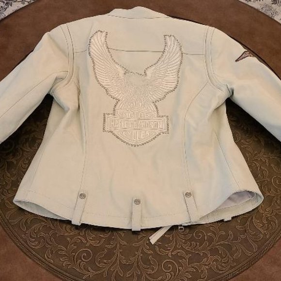 Harley-Davidson | Jackets & Coats | Harley Davidson Womens Custom Cream ...